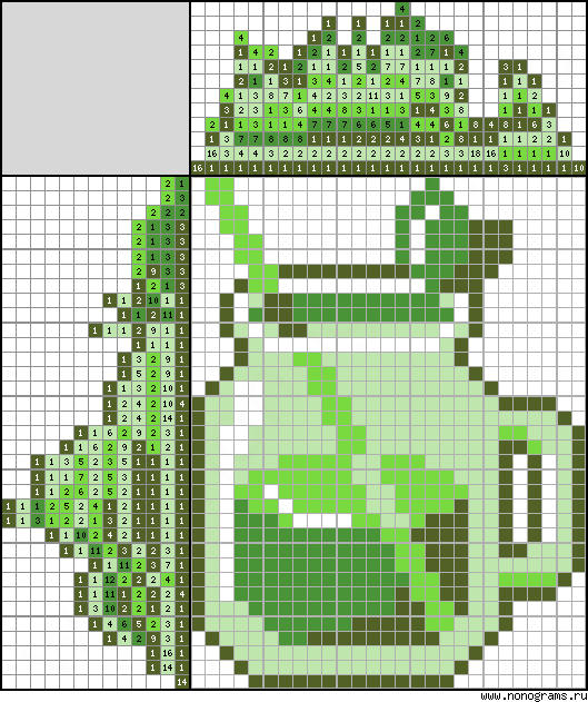 Colour Japanese Crossword Green Tea 